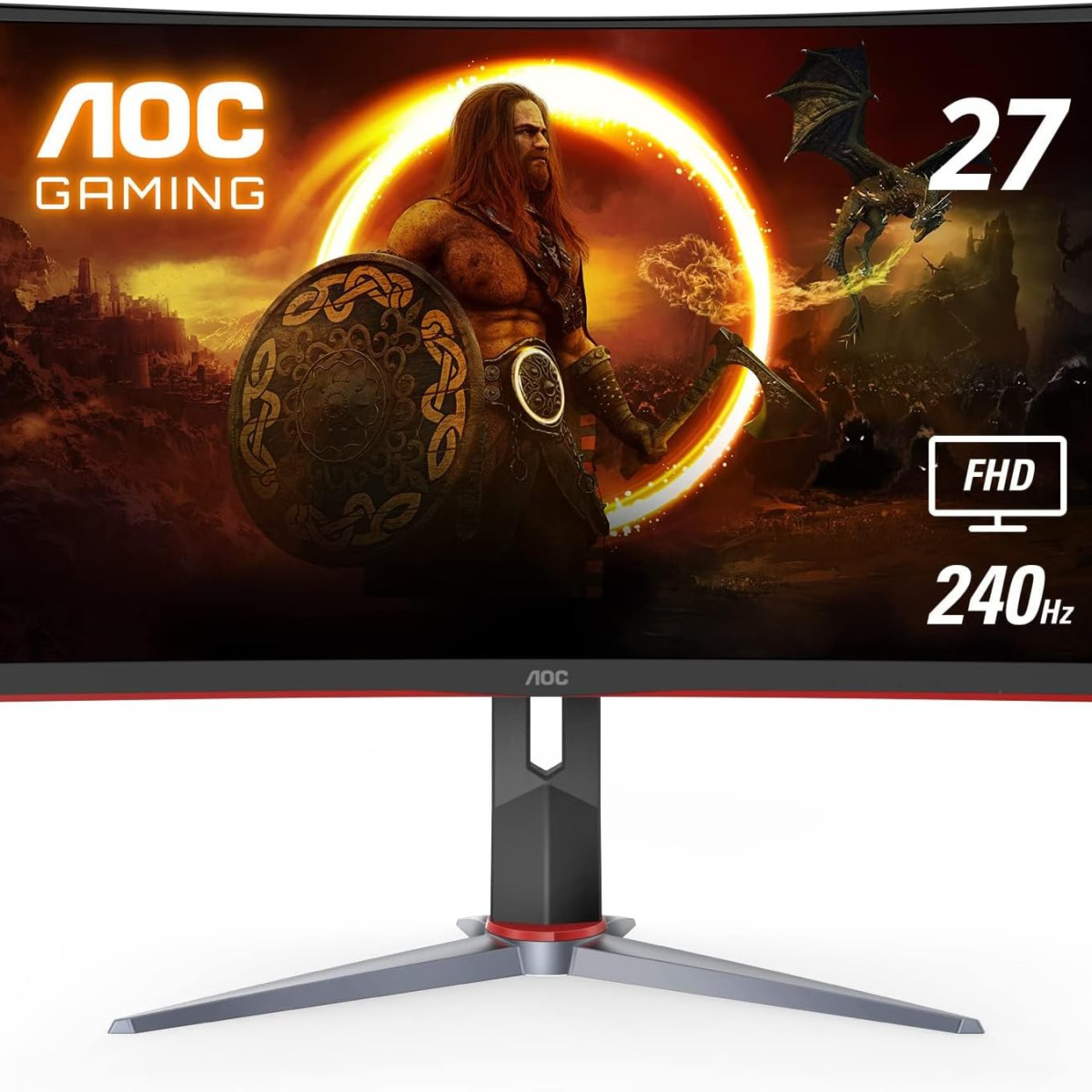 Buy Online AOC 27" Inches VA Curved Gaming Monitor Slim and Sleek - 240 ...