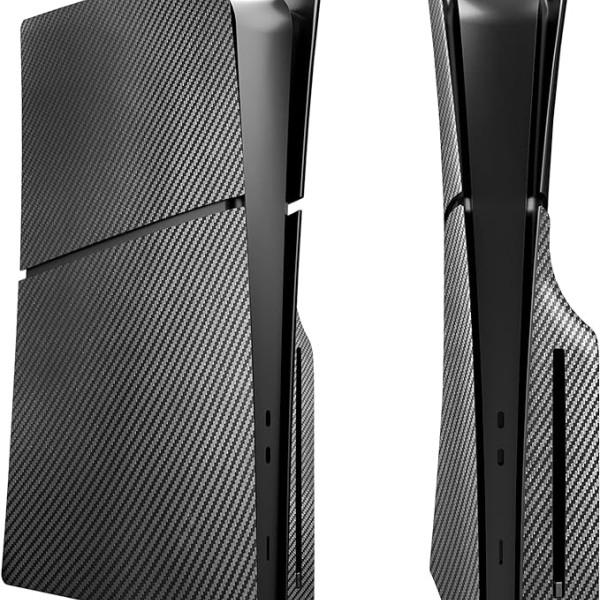 Buy Online PS5 Disk Slim Console Covers - Black striped in Qatar- Tccq.com