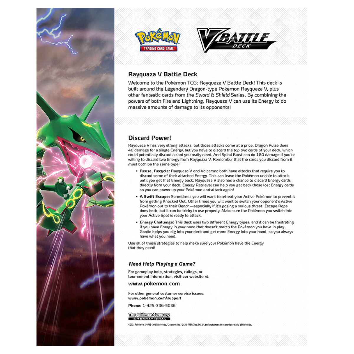 Buy Online Pokemon V Battle Deck Rayquaza vs Noivern in Qatar- Tccq.com