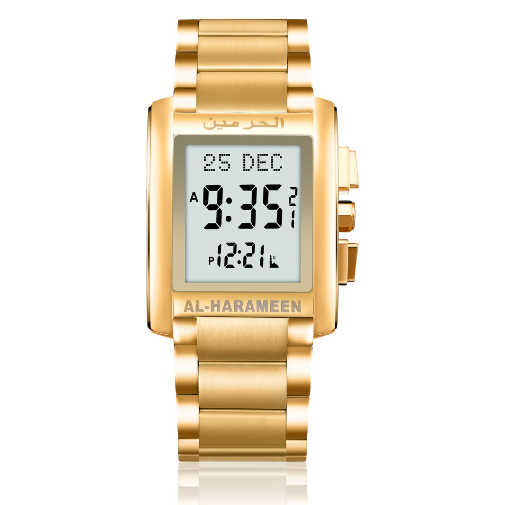 Buy Online Al Harameen Azan Watch Ha-6208G in Qatar- Tccq.com