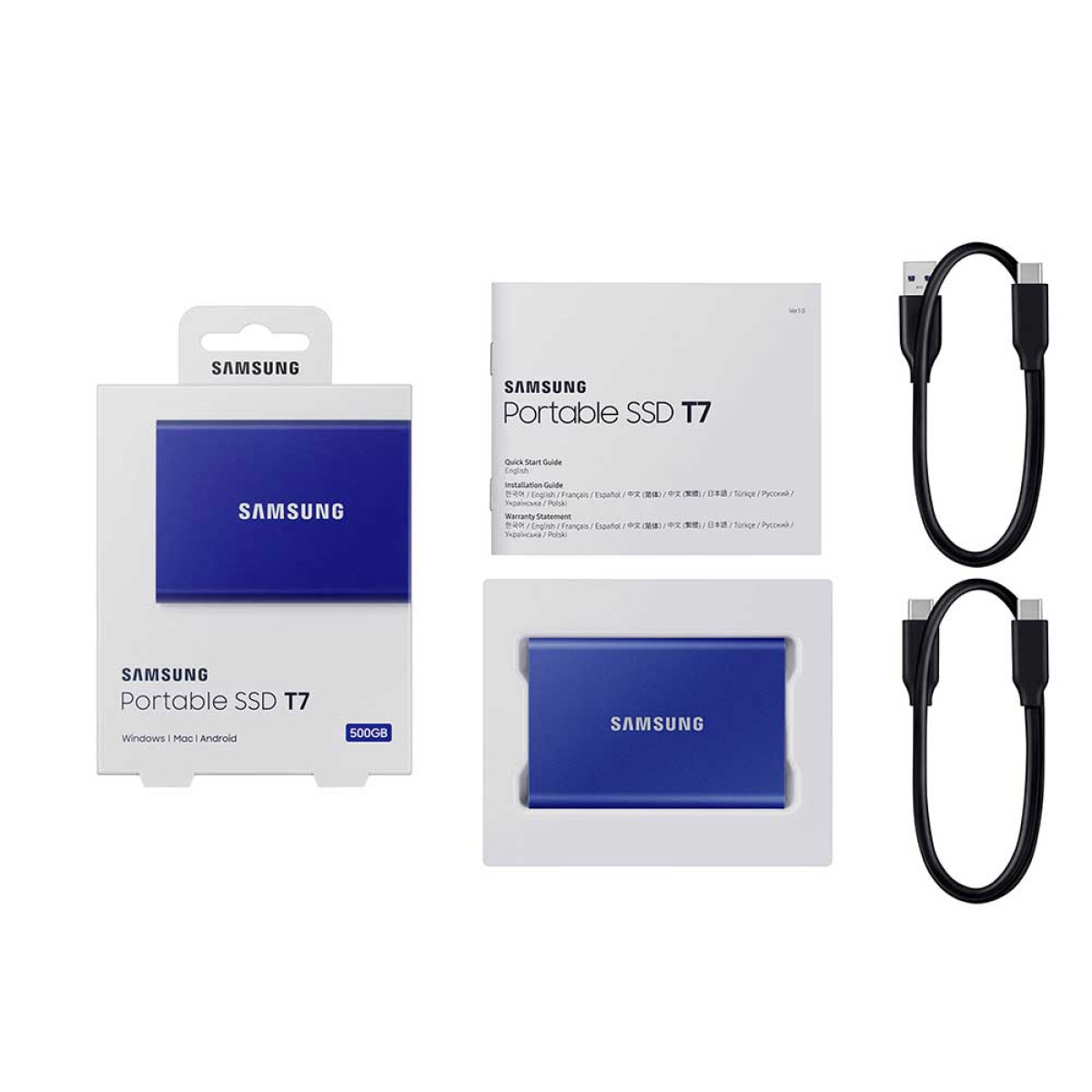 Buy Online Samsung T7 Portable Ssd 500 Gb - Usb 3.2 Generation 2 ...