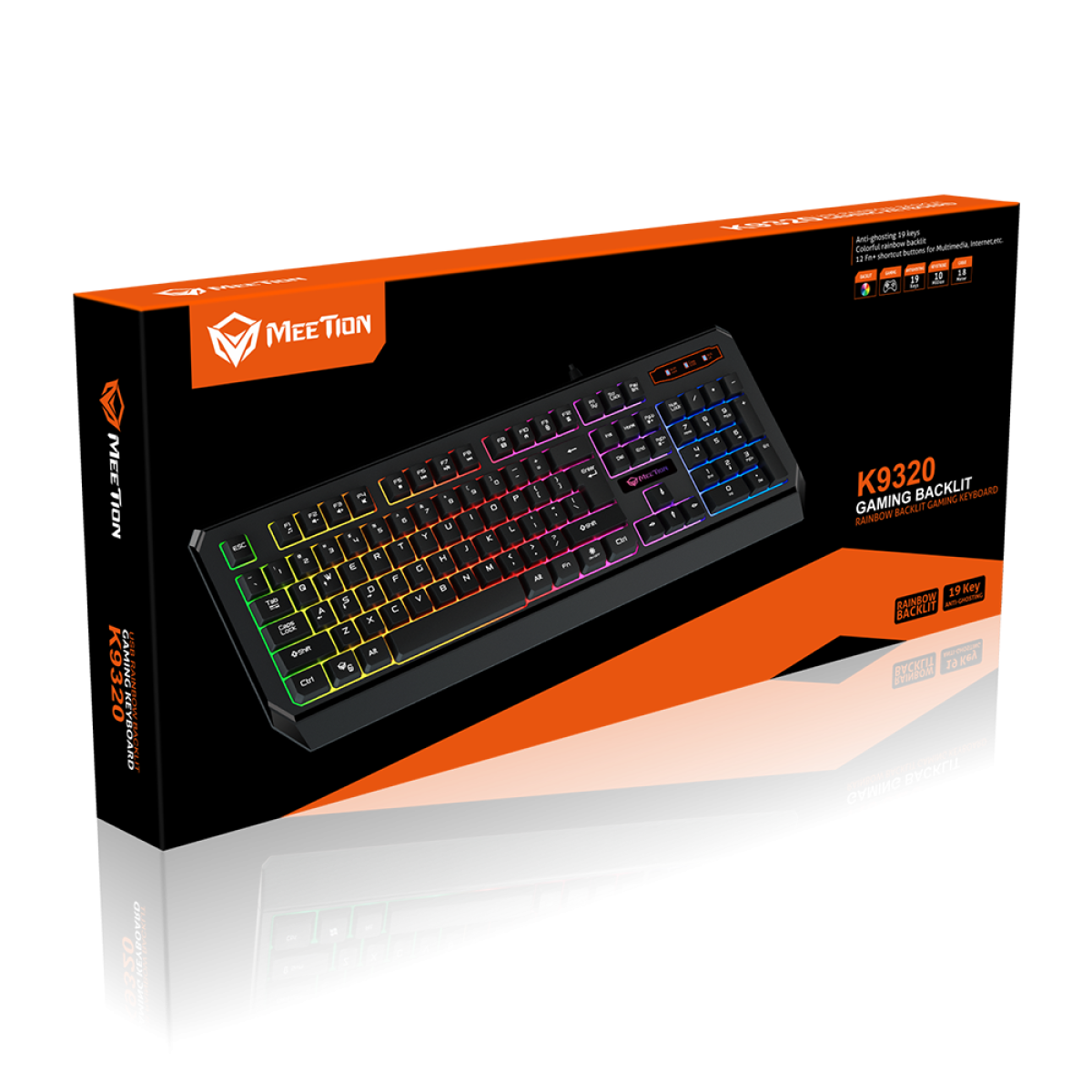 Buy Online Meetion Waterproof Backlit Gaming Keyboard K9320 in Qatar ...