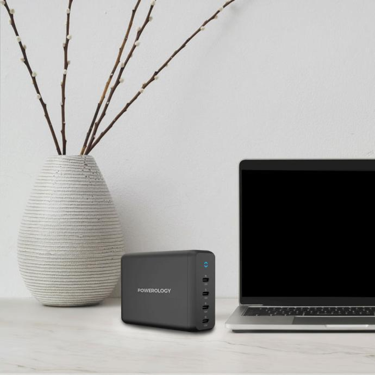 Buy Online Powerology 165W GaN Desktop Charger x4 USB-C Power Delivery ...