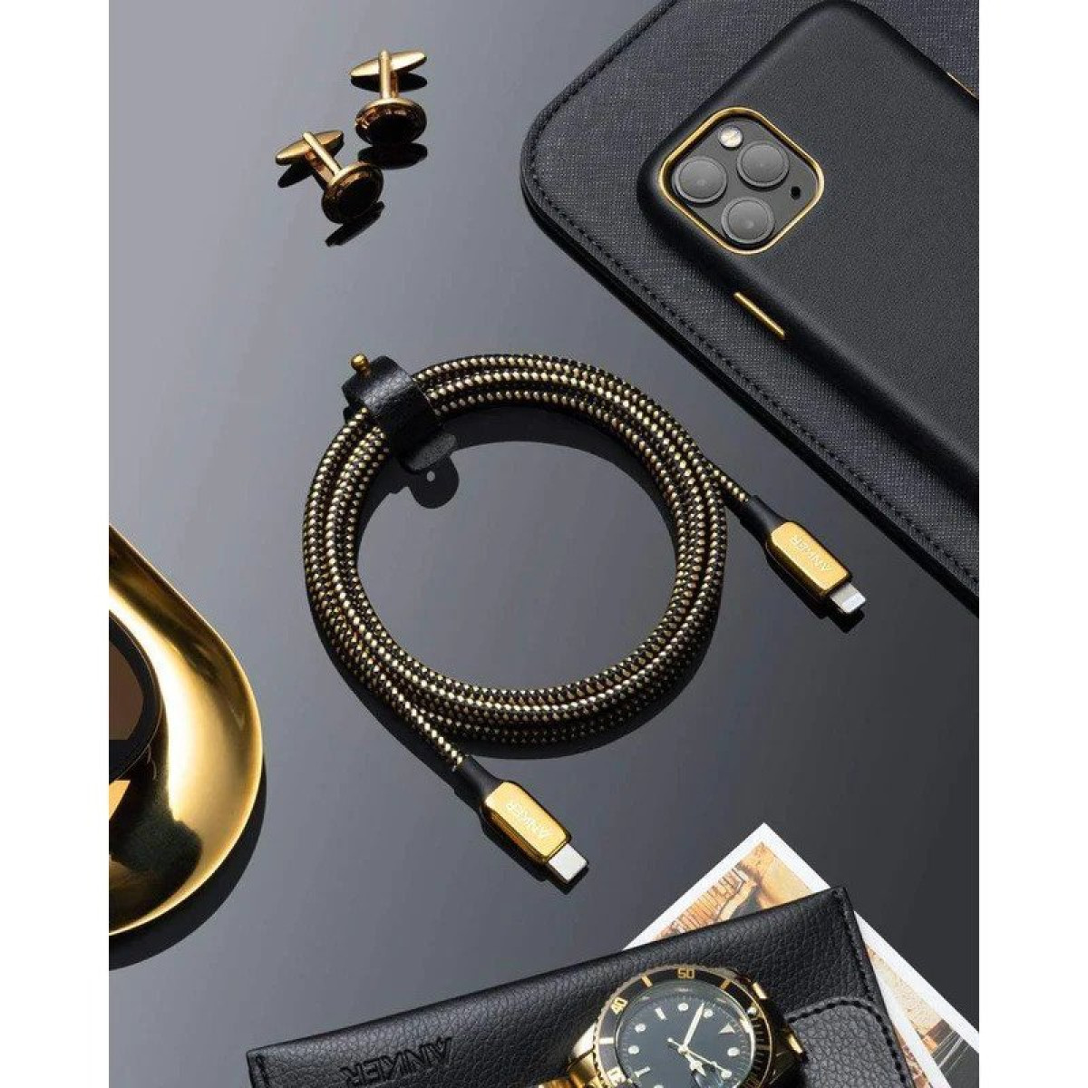 Buy Online Anker Powerline III 24K Gold USB-C Cable With Lightning ...