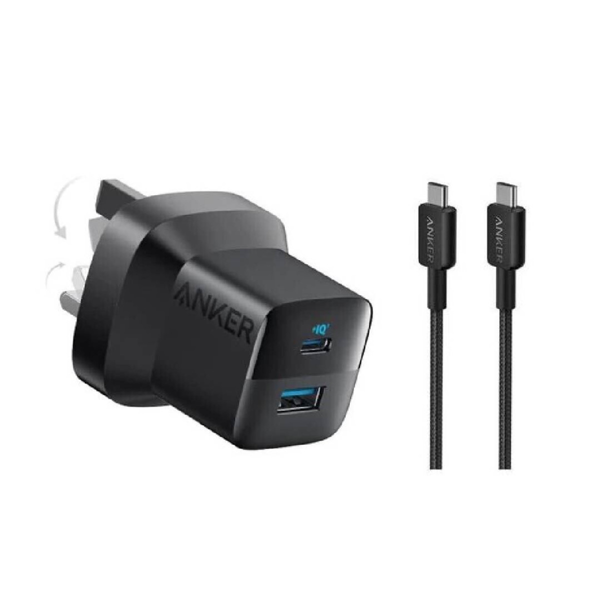Buy Online Anker 323 Charger (33W) 2 Port with Cable Type-C - B2331 in ...