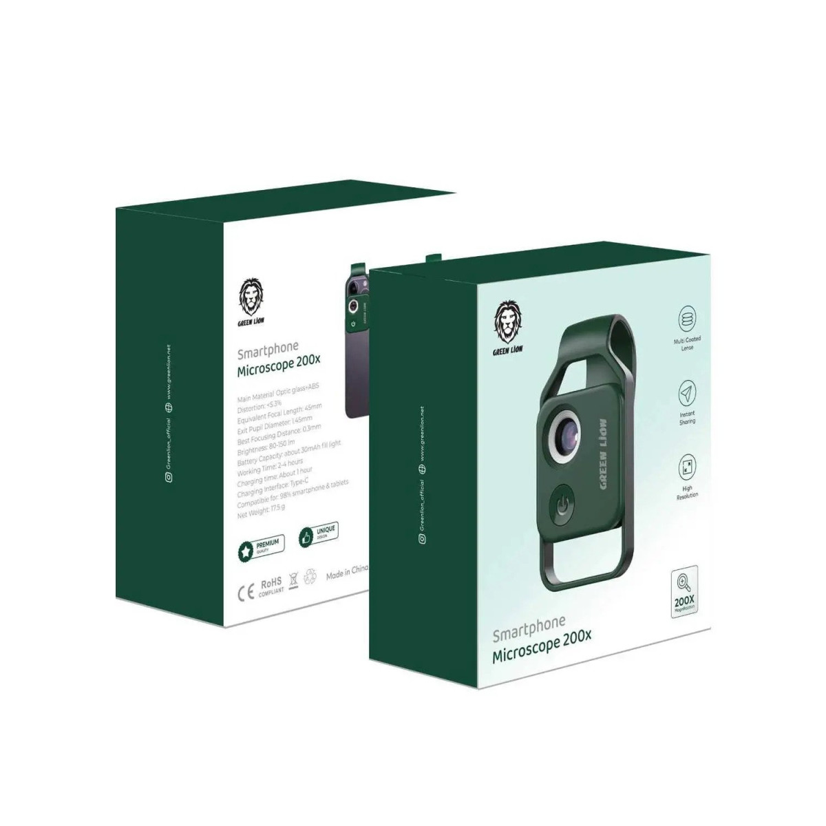 Buy Online Green Lion Smartphone Microscope 200x - Green in Qatar- Tccq.com