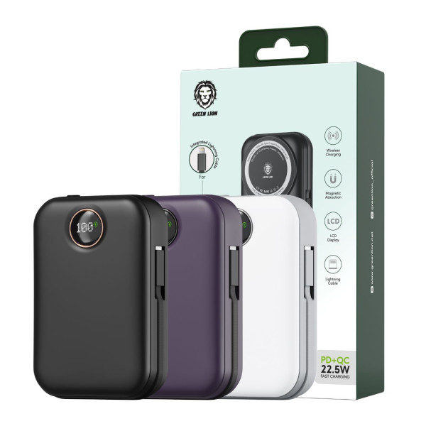 Buy Online Green Lion Monaco Magsafe Power bank 20000 mAh 22.5W - Black ...