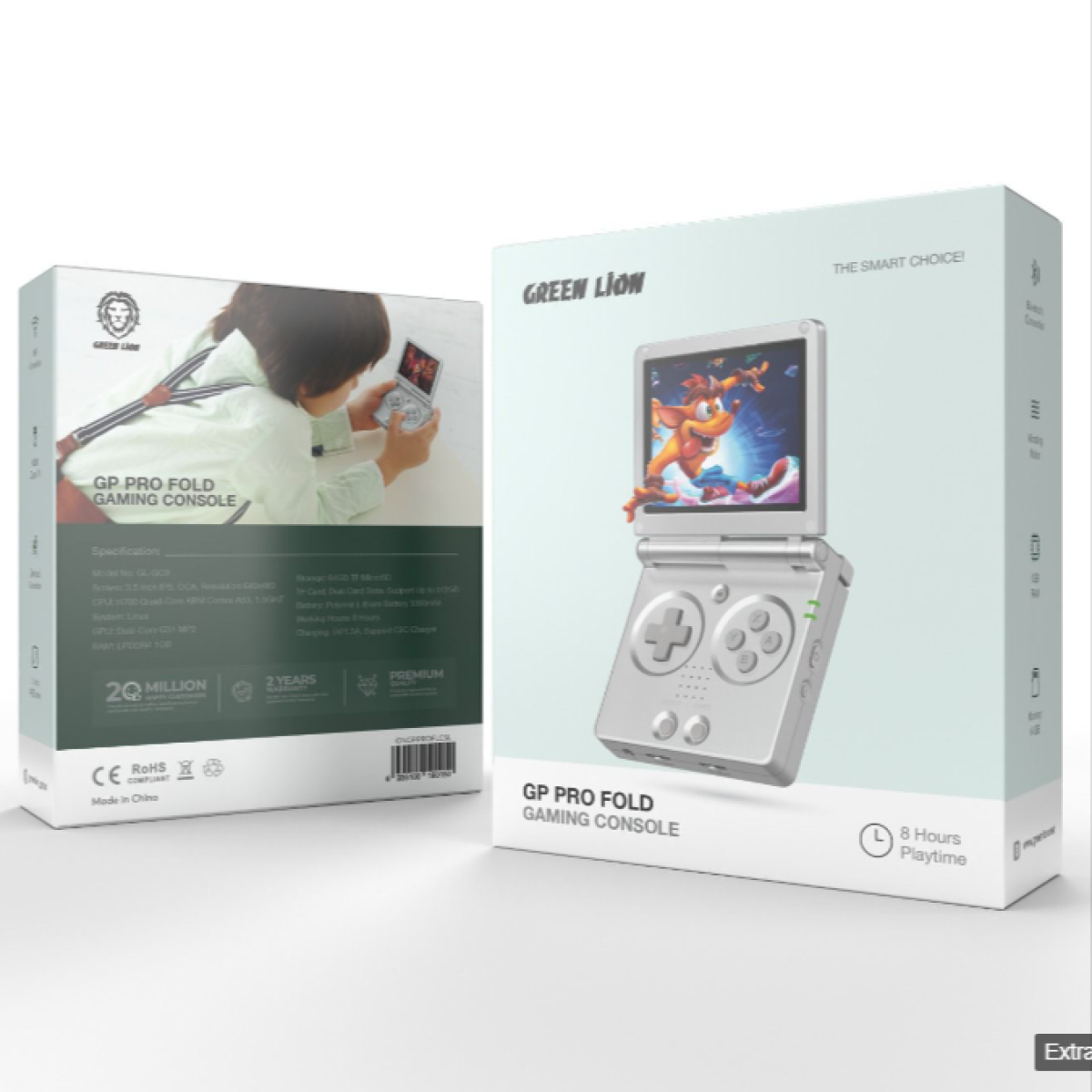 Buy Online Green Lion GP Pro Fold Gaming Console - Silver in Qatar ...