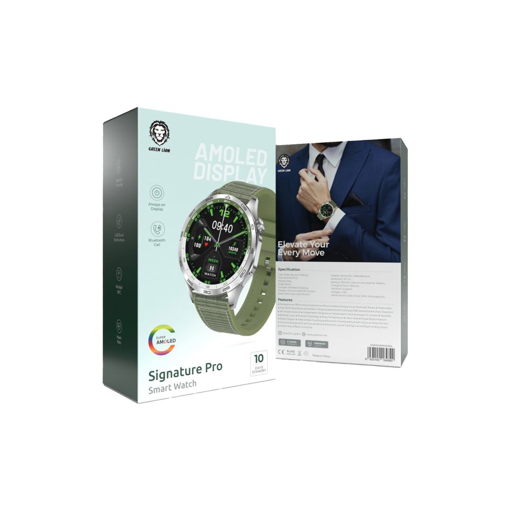 Buy Online Green Lion Signature Pro Smart Watch - Silver in Qatar- Tccq.com