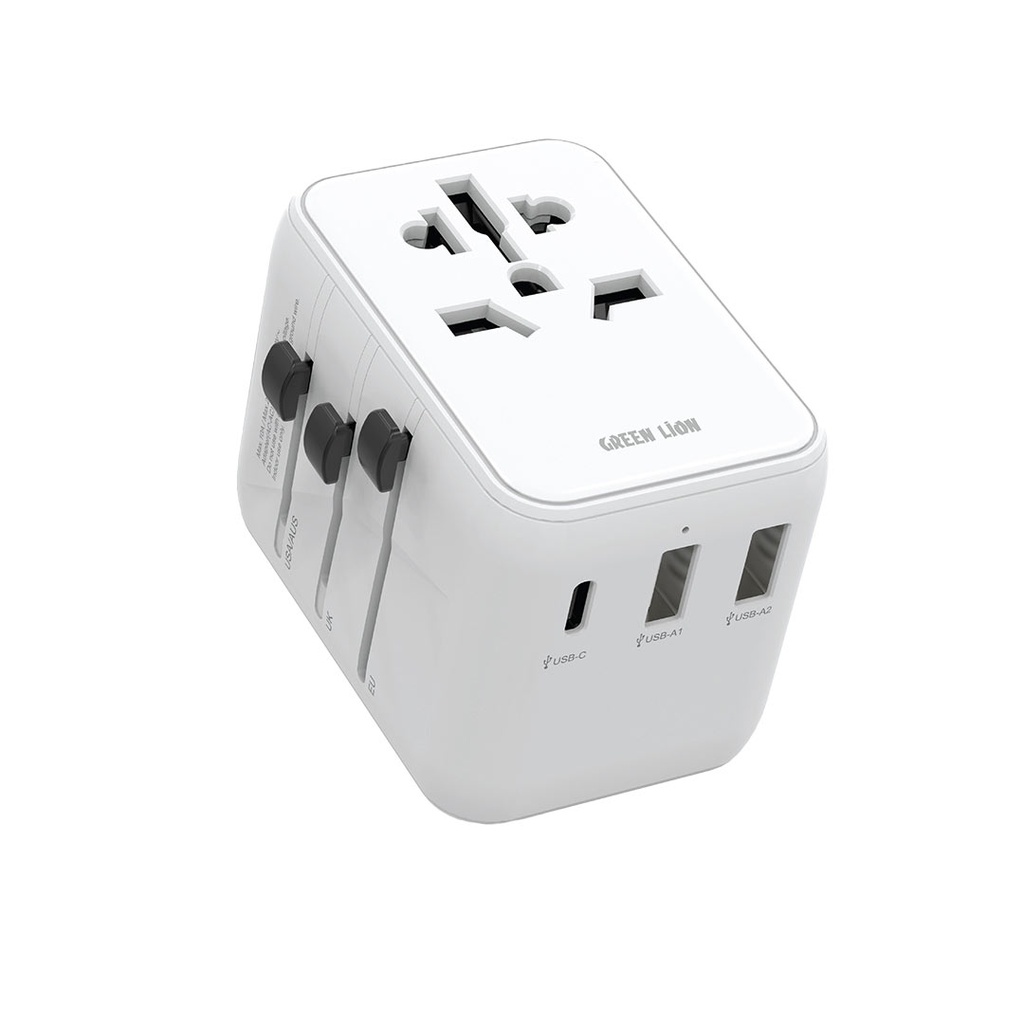 Buy Online Green Lion 20W Universal Travel Adapter dual USB-A port and ...