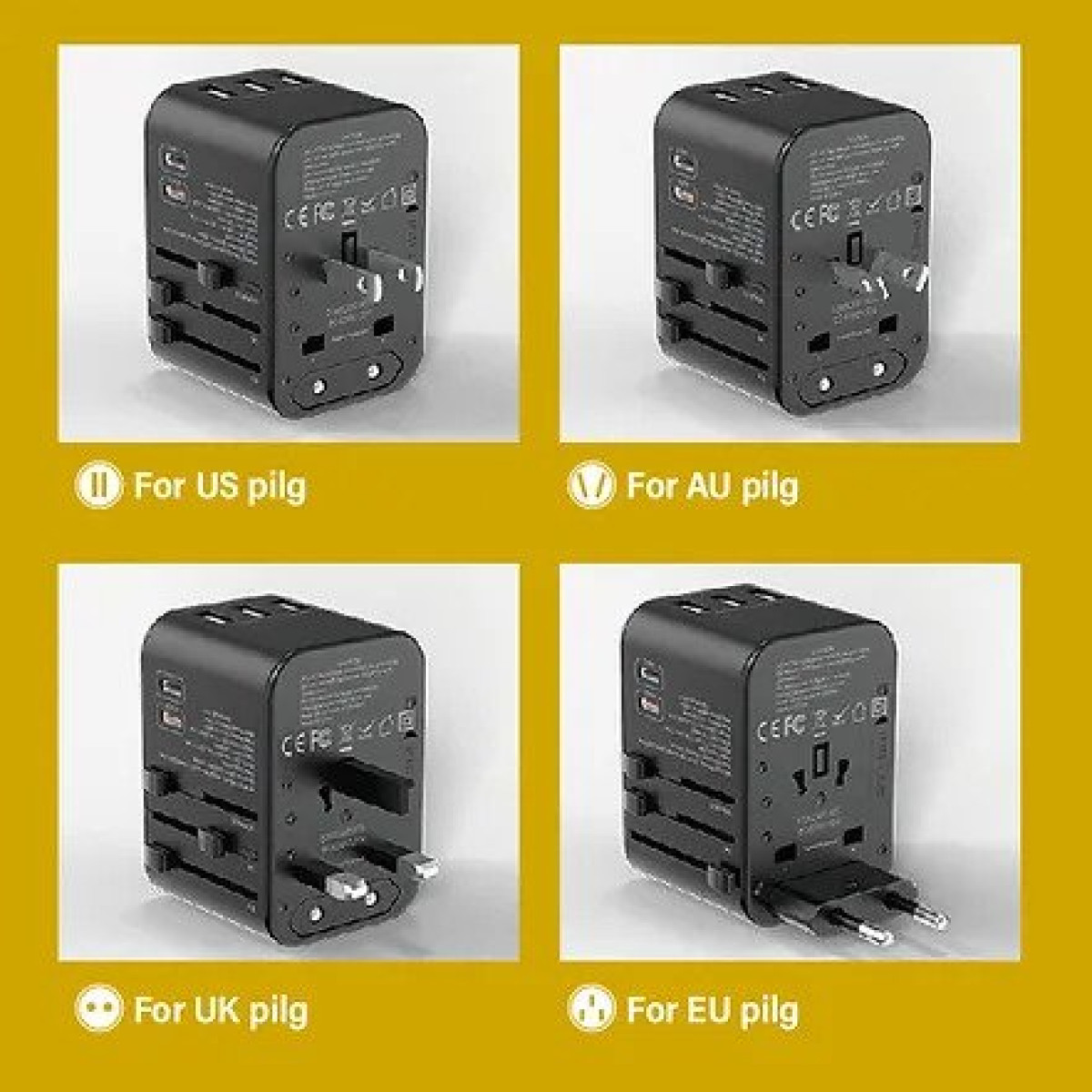 Buy Online Digitplus Universal Socket 6 in 1 Adapter One World Charger ...