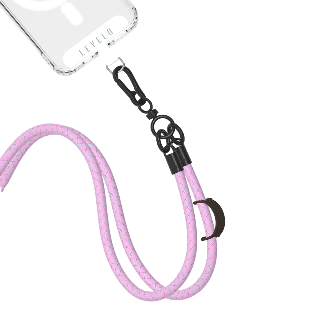 Buy Online Levelo Everly Phone Crossbody Lanyard - Pink in Qatar- Tccq.com
