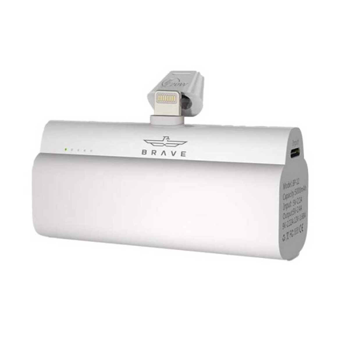 Buy Online BRAVE Power Bank Plug On-L 5000mAh +20w Lightning PD Output ...
