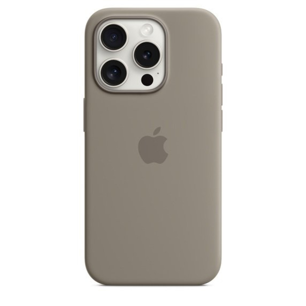 Buy Online iPhone 15 Pro Silicone Case with MagSafe - Clay in Qatar ...